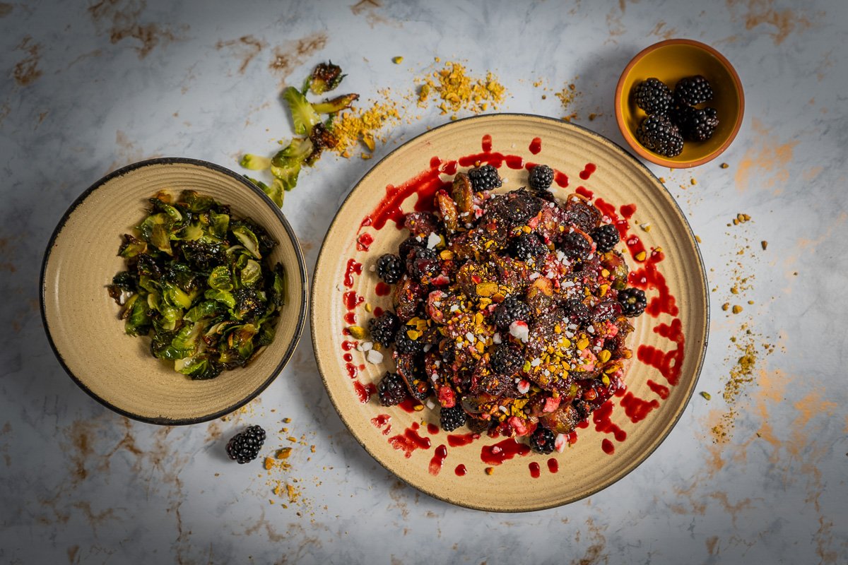 Restaurant-style Brussels Sprouts with Blackberry Gastrique